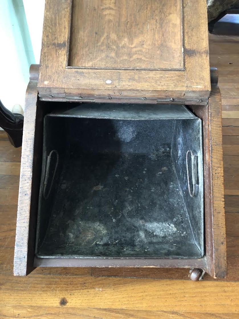 ANTIQUE WOODEN HOT COALS SCUTTLE BOX WITH METAL INSERT – The Oaks of ...