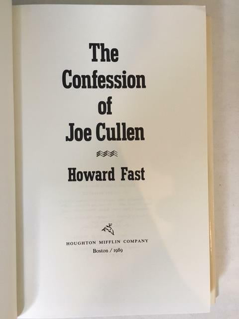 1989, The Confession of Joe Cullen, by Howard Fast – The Oaks of ...
