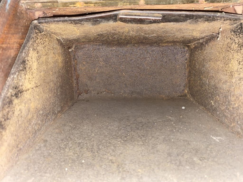 ANTIQUE WOODEN HOT COALS SCUTTLE BOX WITH METAL INSERT – The Oaks of ...