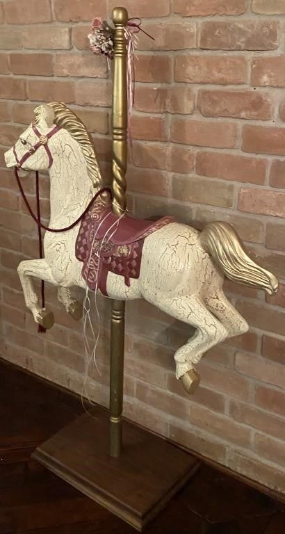 BEAUTIFUL DESIGN TOSCANO SPIRIT CAROUSEL HORSE STATUE ON STAND – The ...